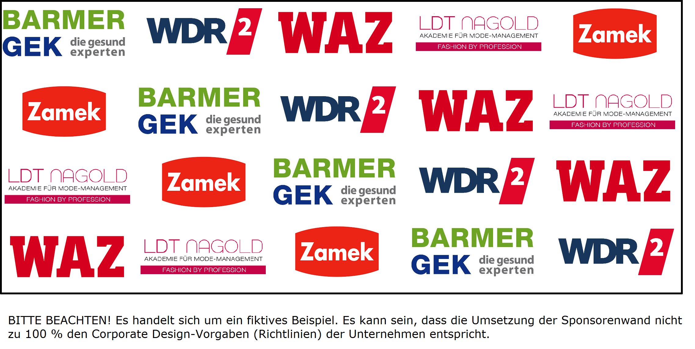 Gestaltung einer Sponsorenwand